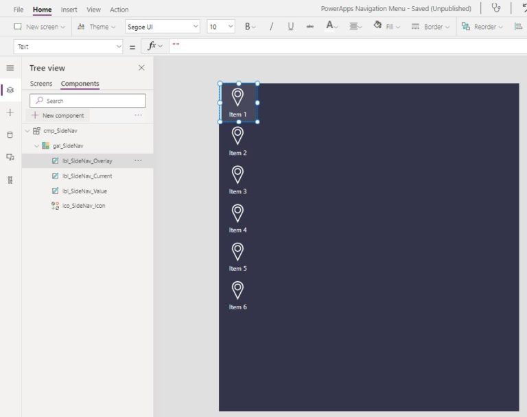 Power Apps Navigation Menu Component - Matthew Devaney