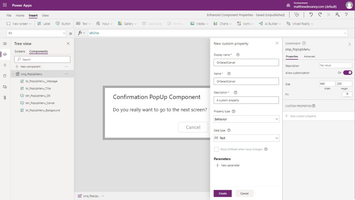 Power Apps Component With An OnSelect Property - Matthew Devaney